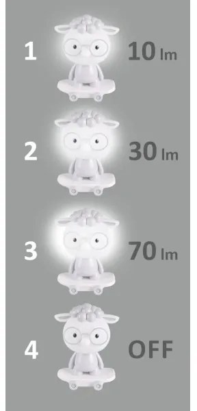 LED Stmívatelná dětská noční lampička LED/2,5W/230V ovce šedá