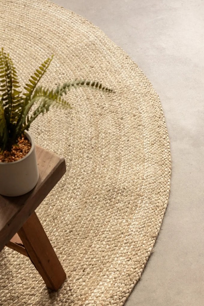 Hanse Home, Kusový koberec Jute Braided 106007 Ivory kruh, 140x140 (průměr) kruh, béžová, chodba / předsíň