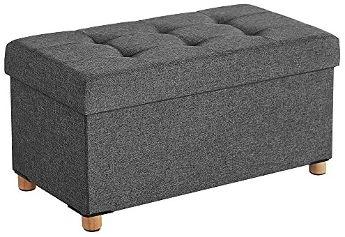 Taburet s úložným prostorem na nožičkách OTO, 76x38x40cm, antracitová SongmicsHome