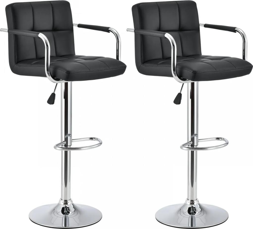 Barová židle Flona CL-3331 | černá | 2 kusy