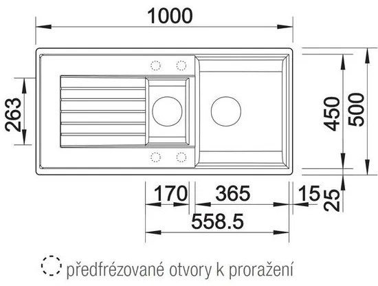 Blanco Zia 6 S Granitový dřez s vaničkou a s odkapem oboustranné provedení s excentrickým ovládáním, 100x50cm, káva 515071