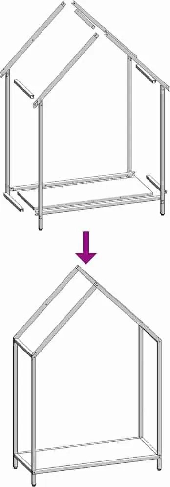 vidaXL Stojan na palivové dřevo Ocel válcovaná za studena [864310] Barva: antracitová