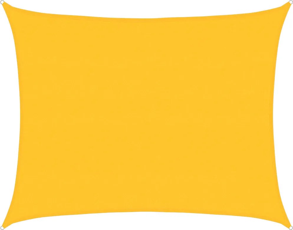 Plachta proti slunci 160 g/m² obdélník žlutá 6 x 7 m HDPE 311579