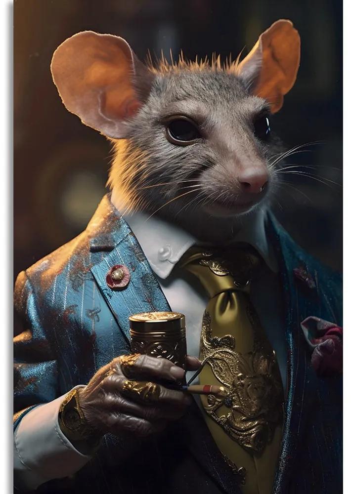 Obraz zvířecí gangster potkan - 60x90