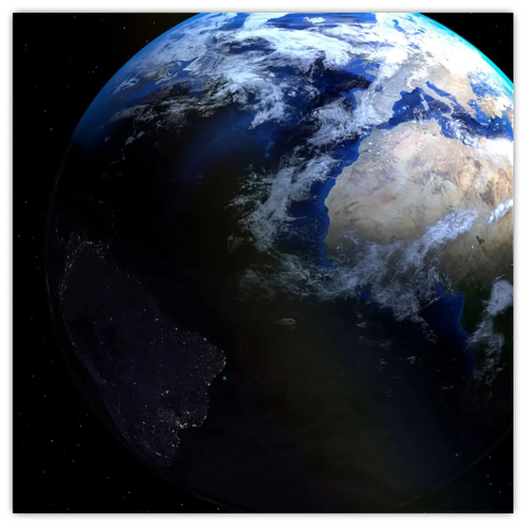 Obraz Země a Měsíce (30x30 cm)