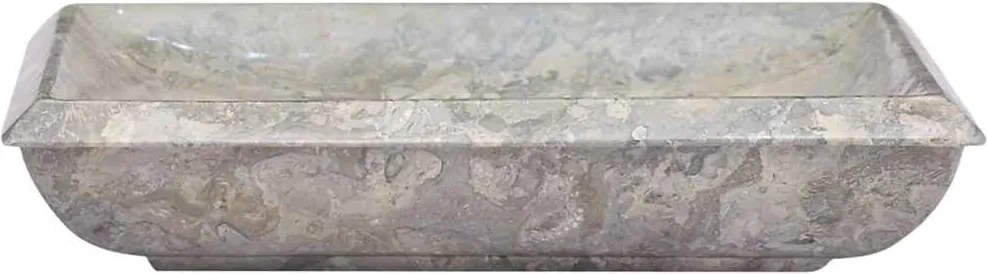 Umyvadlo šedé 50 x 35 x 10 cm mramor 149164