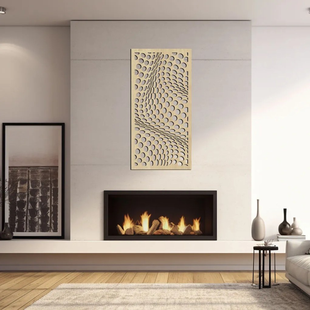 dřevo života Dřevěný dekorační panel WAVES Rozměry (cm): 40x80, Zvolte barvu dekoru: Javor