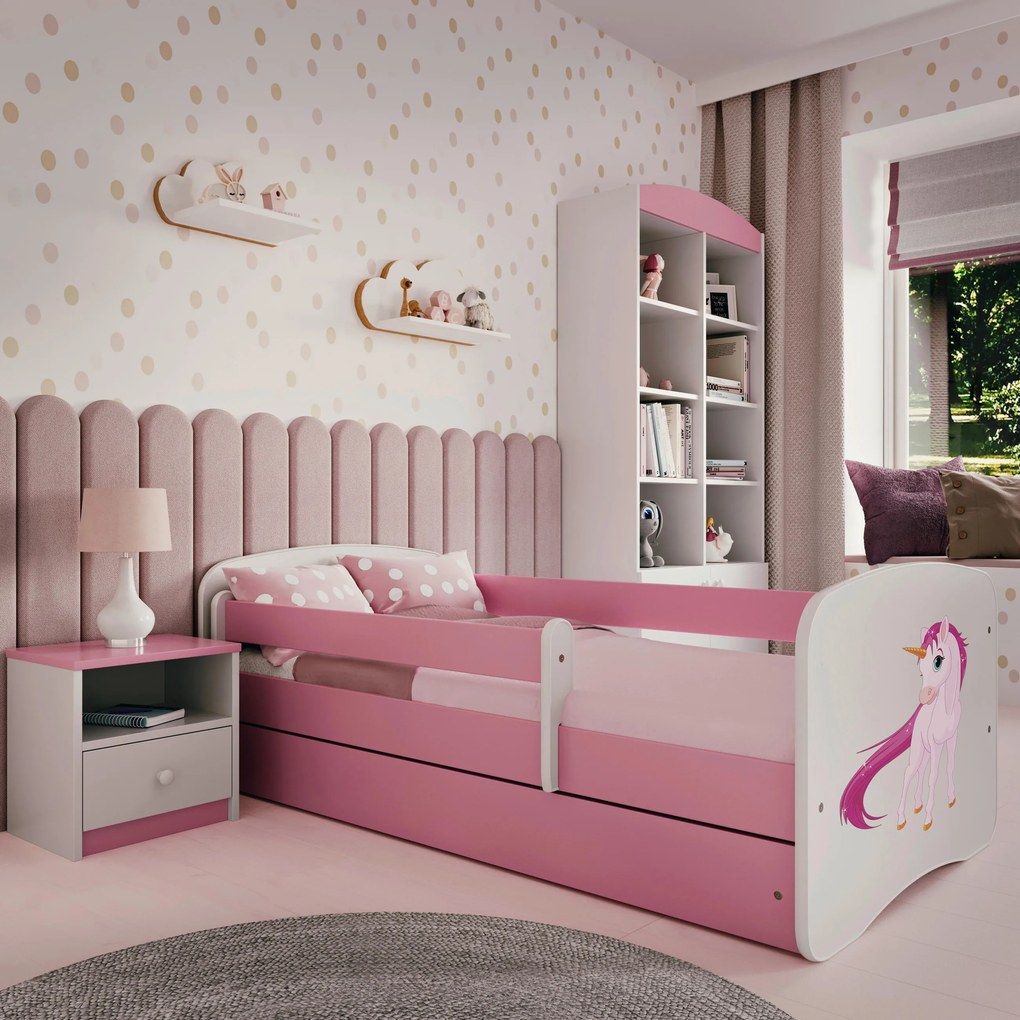 XXXLutz POSTEL PRO DĚTI A MLÁDEŽ, 80/160 cm, bílá, pink MID.YOU - Online Only dětské postele - 002142000203