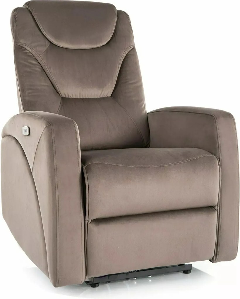 Elektrické polohovací křeslo KRONOS Velvet cappuccino