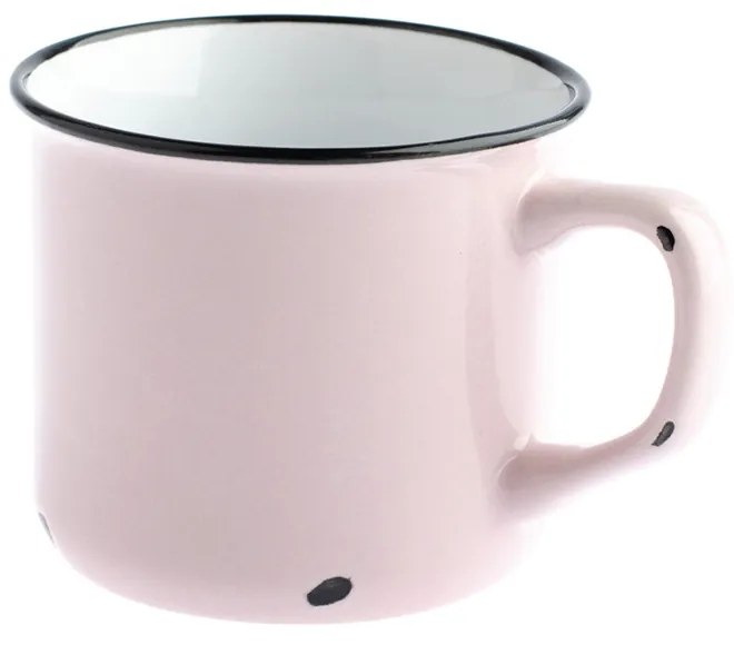 Porcelánový hrnek růžový 440 ml růžová