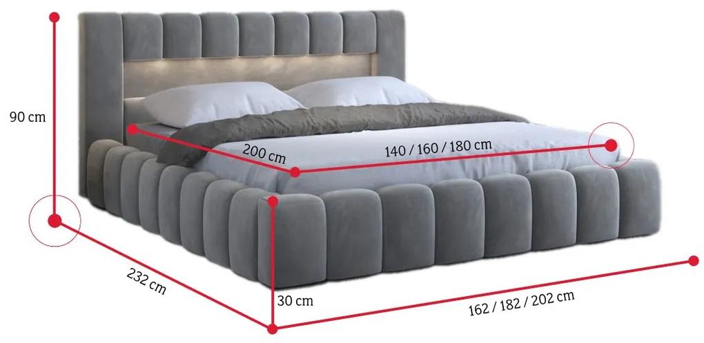 Čalouněná postel LAMICA, 160x200, monolith 48