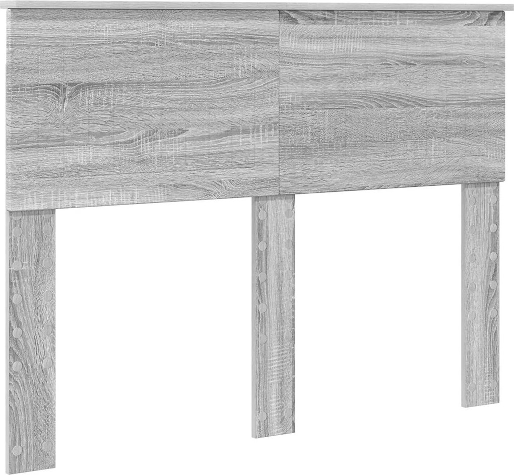 Rám postele s čelo Šedý Sonoma 135 x 190 cm Kompozitní dřevo 3410909
