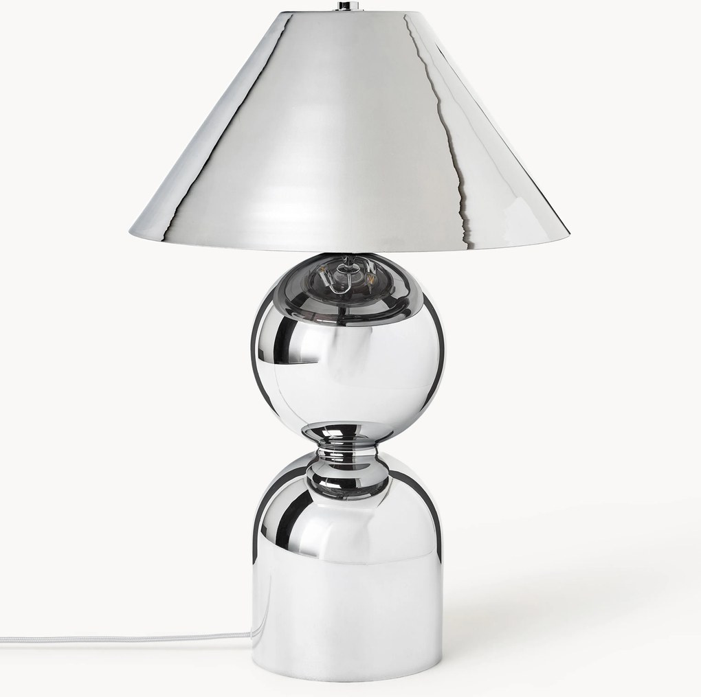 Velká stolní lampa se zrcadlovým sklem a nastavitelným stínidlem Danielle