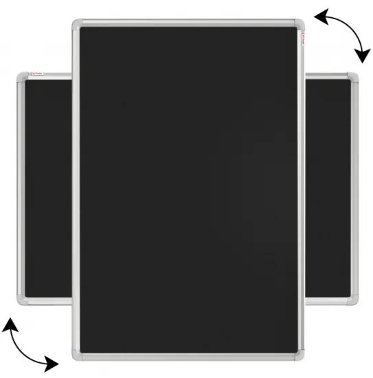 Allboards, Textilní nástěnka 90x60 cm (černá), TF96BK