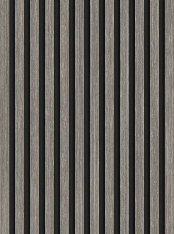 Mexen Lam-F, akustické stěnové lamely 275 × 30 cm, plstěný podklad 8 mm, technická dýha, dub stříbřitý, S105-275307-3015-007