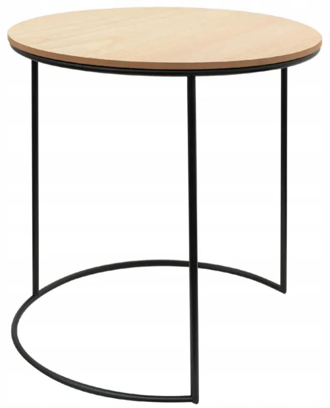 Tutumi Kovový konferenční stolek, dub sonoma,34x34x40cm
