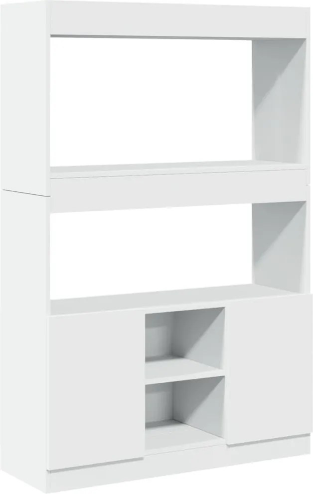 Skříň highboard bílá 92 x 33 x 140 cm kompozitní dřevo 3309609