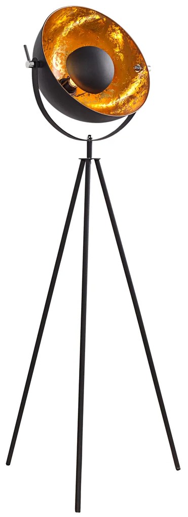 Stojací lampa STUDIO, 140 cm, černá, zlatá