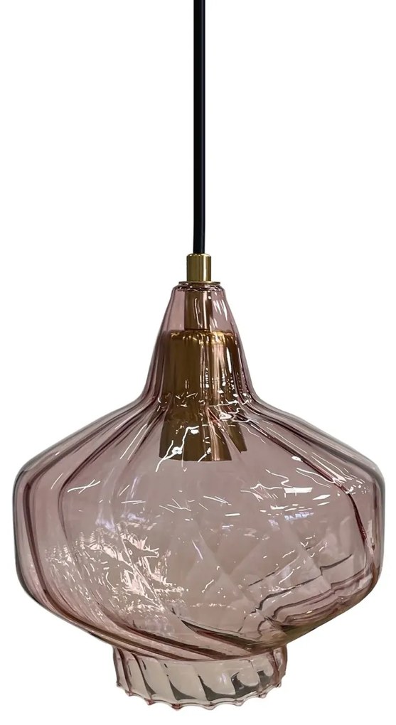 Závěsná lampa La Belle VIII růžová