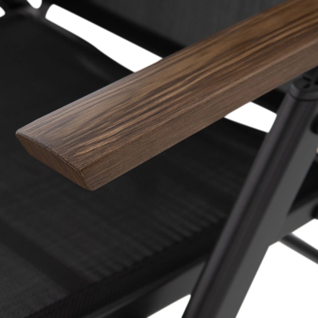 Doppler EXPERT WOOD Plus - zahradní hliníkové polohovací křeslo - Rozbalené zboží (N608)