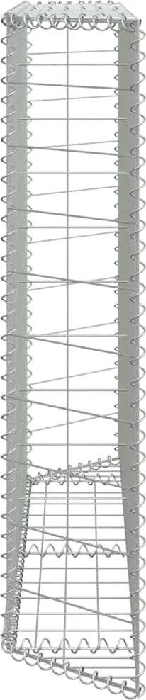 Gabionový vyvýšený záhon trapéz pozinkovaná ocel 150x20x100 cm 145654