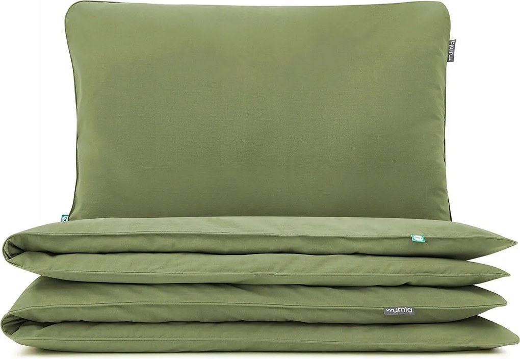 Povlečení Basic Khaki 220 x 200 cm 2 x 60 x 50 cm Mumla