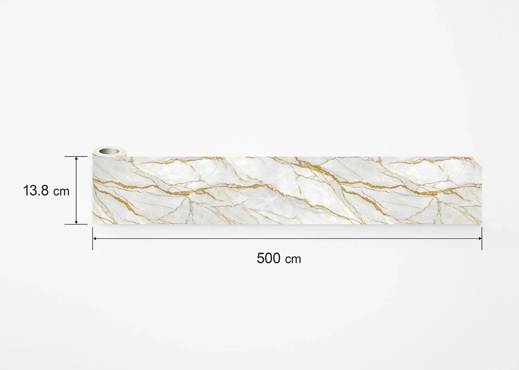 Samolepící bordura na zeď Bohatý Mramor | 5 m x 13.8 cm | DWB8453