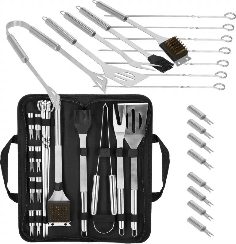 Grilovací náčiní v tašce sada 20ks SPRINGOS BQ0022