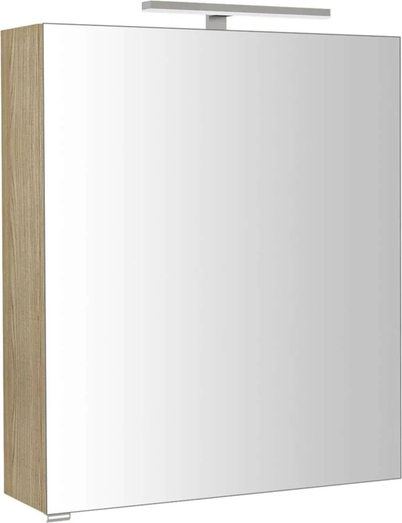 Sapho Riwa - Zrcadlová skříňka s LED osvětlením 60x70x17 cm, jilm bardini RIW060-0013