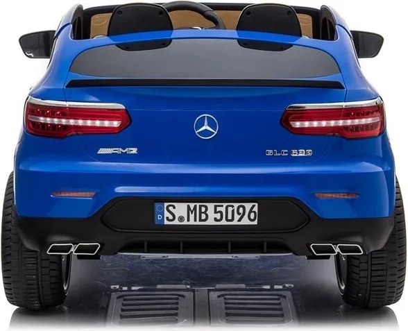 LEAN CARS Elektrické autíčko Mercedes GLC 63S LED MP3 modré lakované