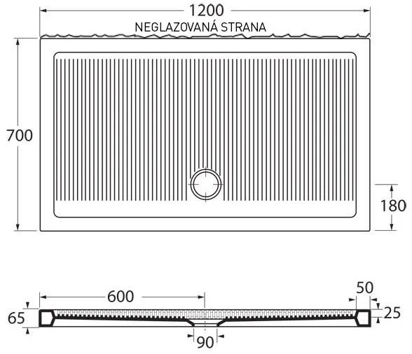 HOPA Obdélníková keramická sprchová vanička FERDY II Rozměr A - 140 cm, Rozměr B - 80 cm VANKEFEII148