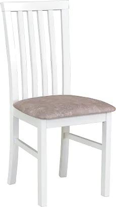 Nábytkáři ORFA MIA 1 (MILANO 1)- jídelní židle bílá/ látka č. 25B (pův.18A)  - kolekce &quot;DRE&quot; (K150-Z)