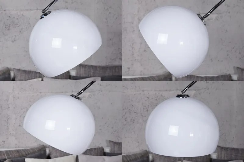 Designová stojanová lampa Arch bílá