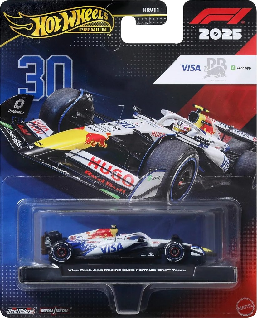 Hot wheels premium formula1 2025 hrv11, visa cash app rb formula 1 team (#30)