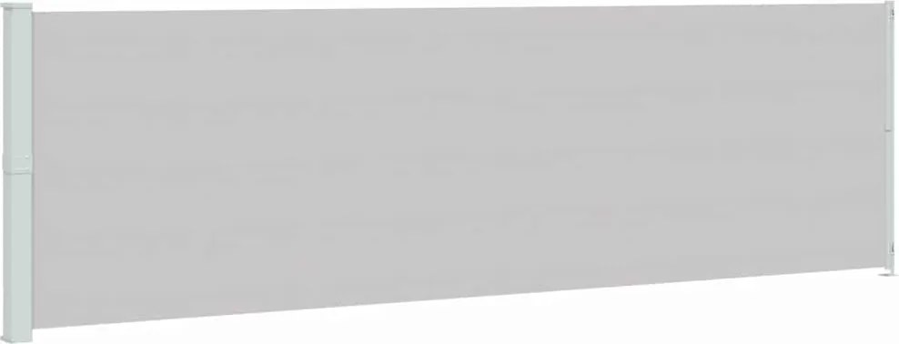 Zatahovací boční markýza 180 x 614 cm šedá 317968