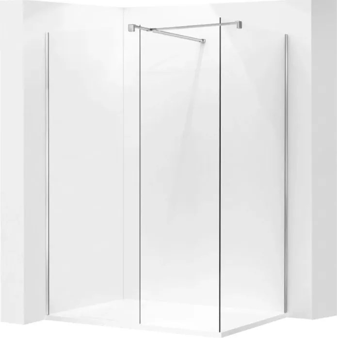 Variabilní sprchová zástěna MEXEN KIOTO 90x200 cm, 8 mm - čiré sklo