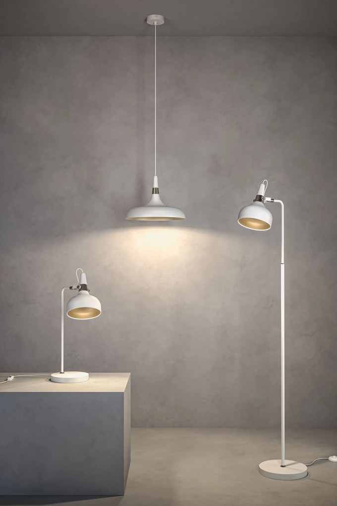 Paulmann 78483 Juna, bílá stojací lampa z kovu, 1xE14, výška 158cm