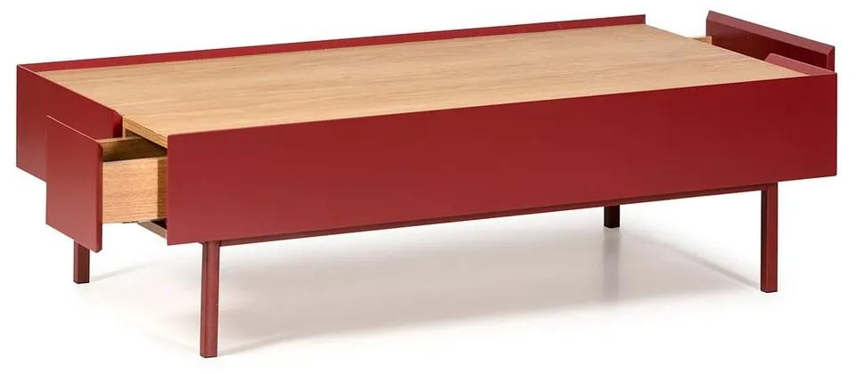 Tmavě červený konferenční stolek Teulat Arista