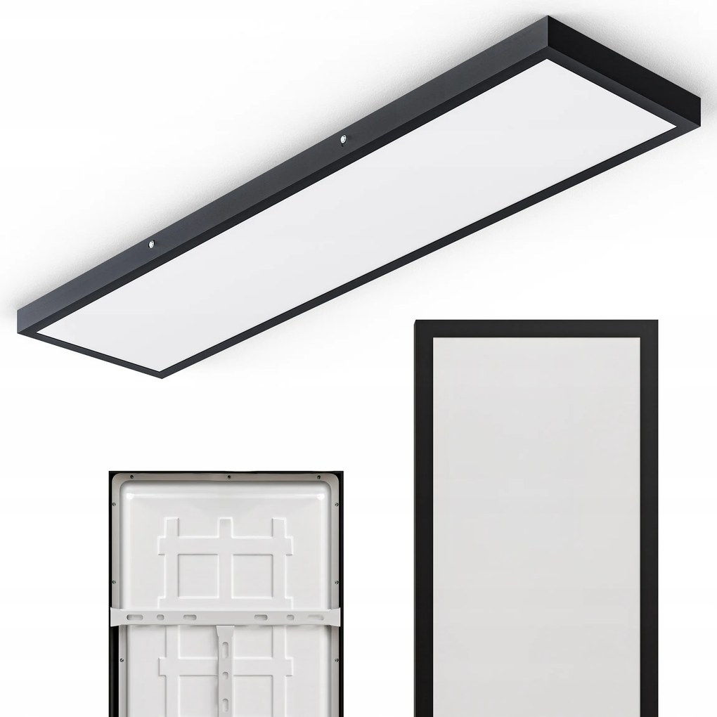 Led Stropní Svítidlo Stropní Svítidlo Nástěnný Čtverec 30x120 cm, 5400lm, 60W, černé