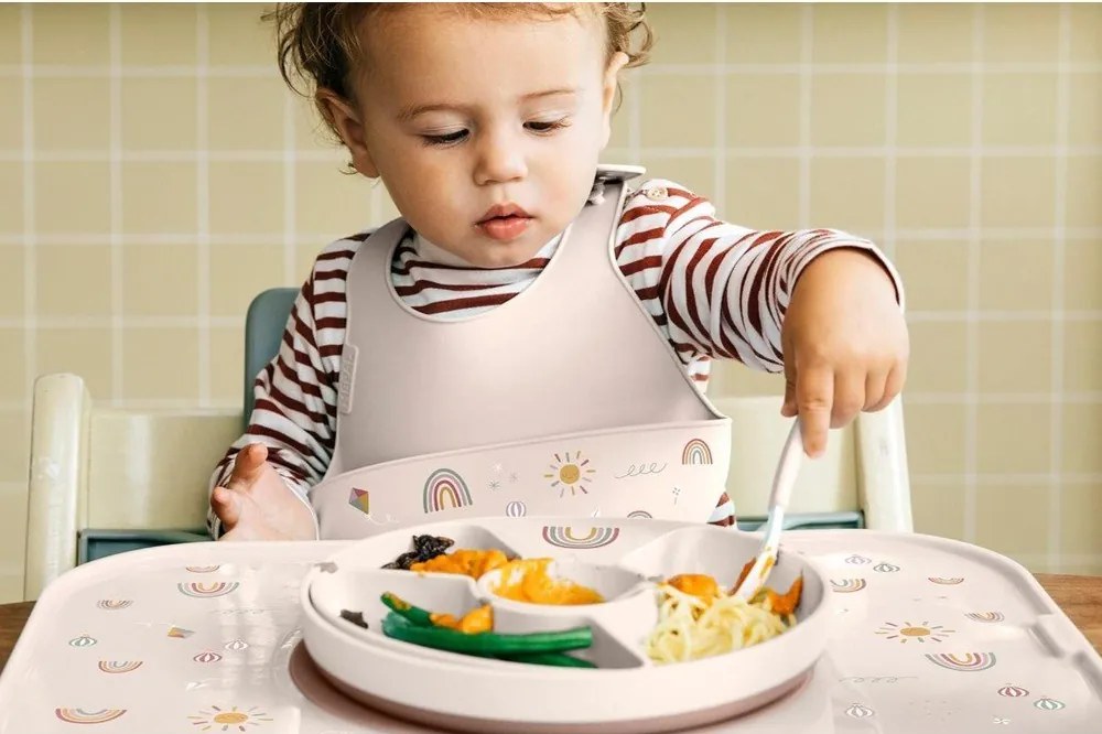 Plastová dětská jídelní sada 3 ks Sunshine &amp; Rainbow – Mepal