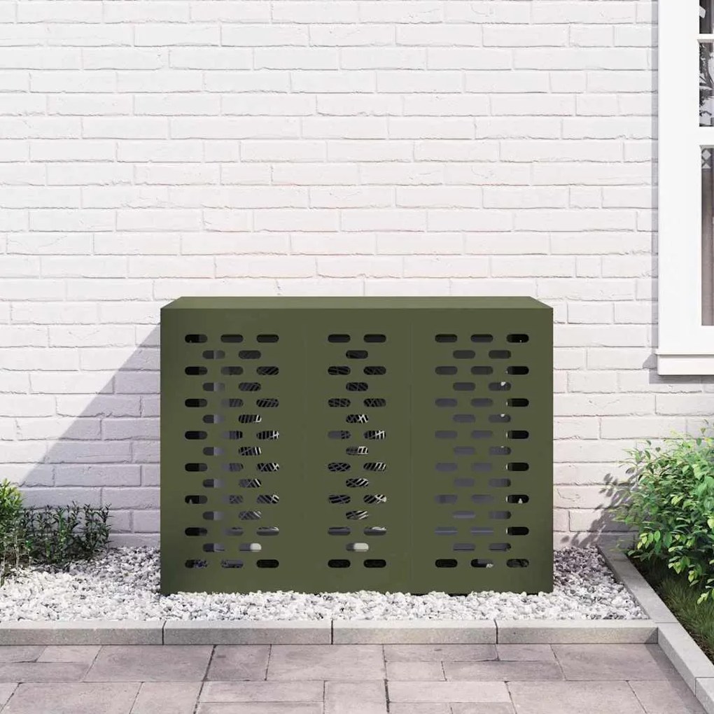 vidaXL Ochrana klimatizace Olivově zelená 110 x 50 x 80 cm