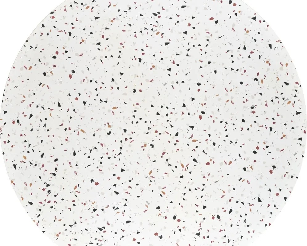 Jídelní stůl Aramis 120 cm terrazzo bílý