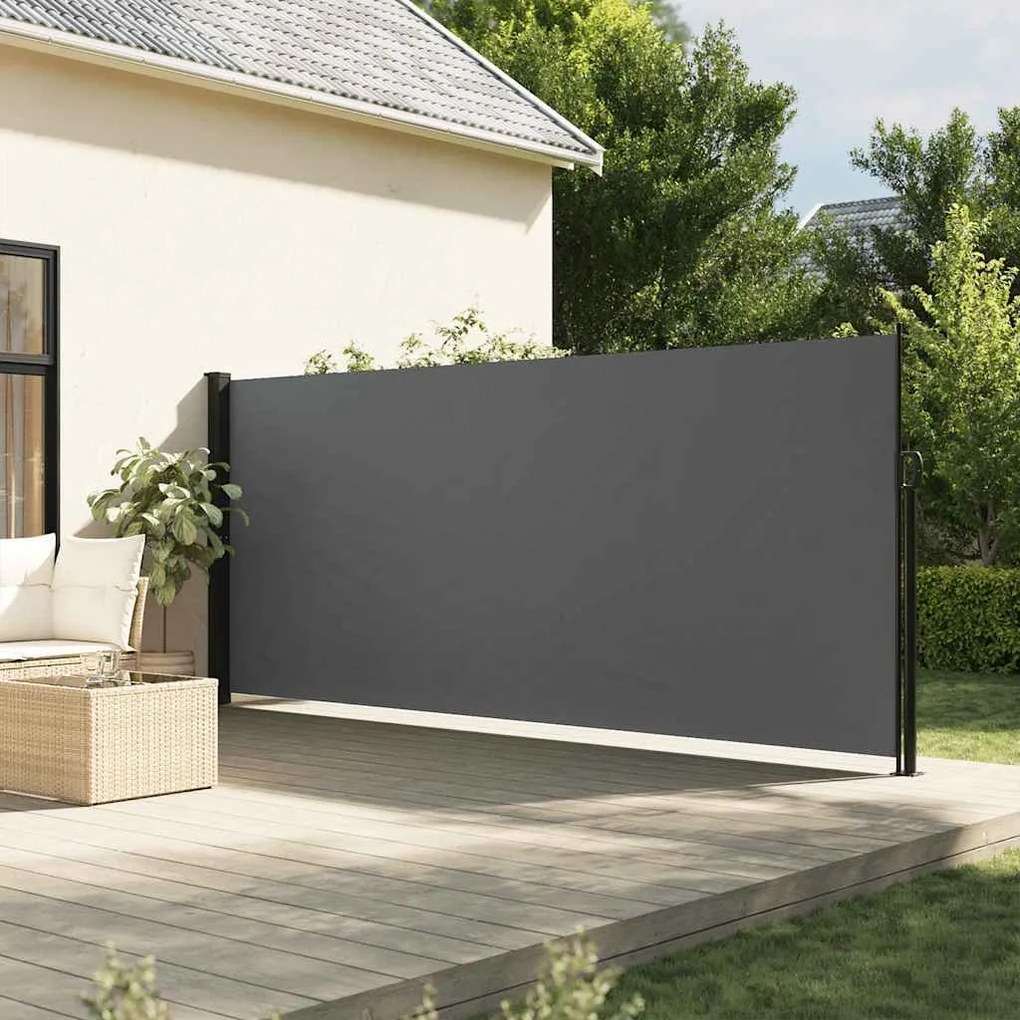 vidaXL Zatahovací boční markýza 180 x 500 cm [4004446] Barva: antracitová