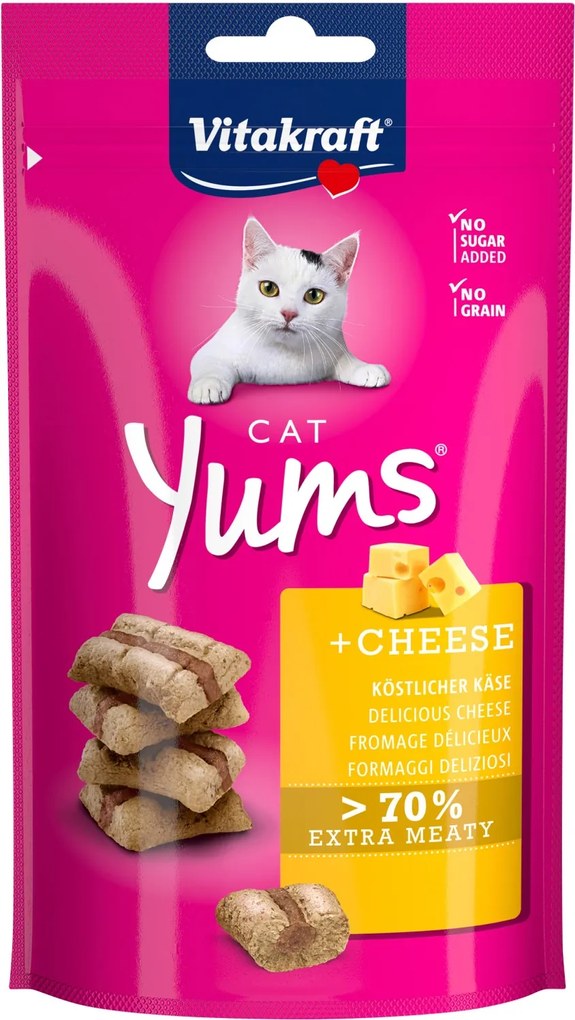 Vitakraft Doplňkové krmivo pro kočky Cat Yums sýr, 40 g
