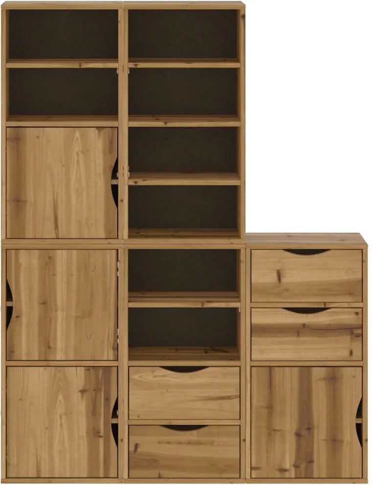 Boční skříňky 5 ks "ODDA" 40x24x79 cm Borovicový masiv 3365358