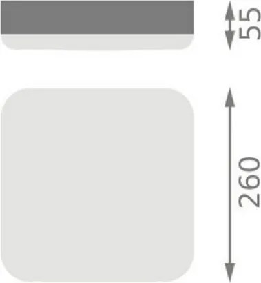 LED svítidlo s pohybovým čidlem LEDVANCE SF Square Slim 26W 4000K 260mm IP65 4099854102998