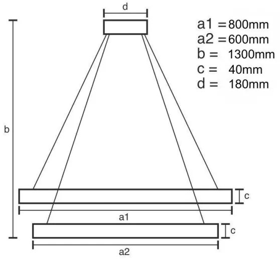 LED Stmívatelný lustr na lanku LED/100W/230V 3000-6500K + dálkové ovládání
