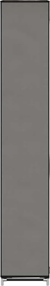 Botník s potahem šedý 57 x 29 x 162 cm textil 282432