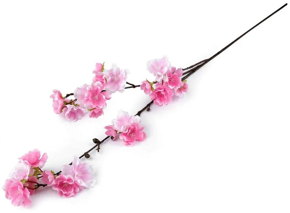 Umělá větvička sakura - 1 růžová sv.