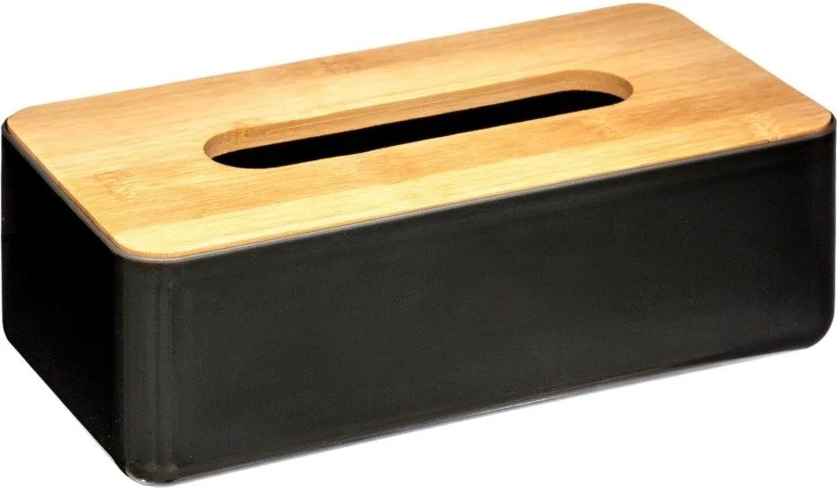 Box na kapesníky v černé barvě, 26 x 13 x 9 cm